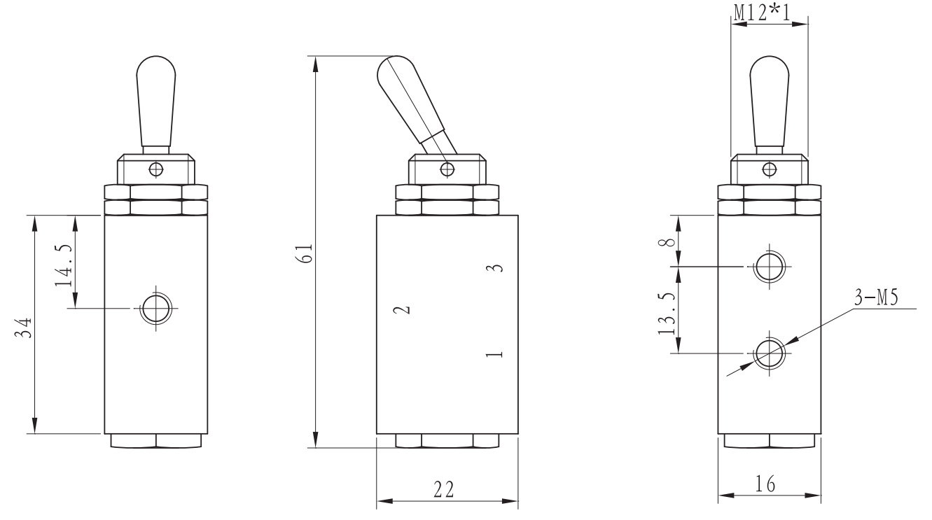 3/2 Toggle Valve | Manual Valves Melbourne | PCI