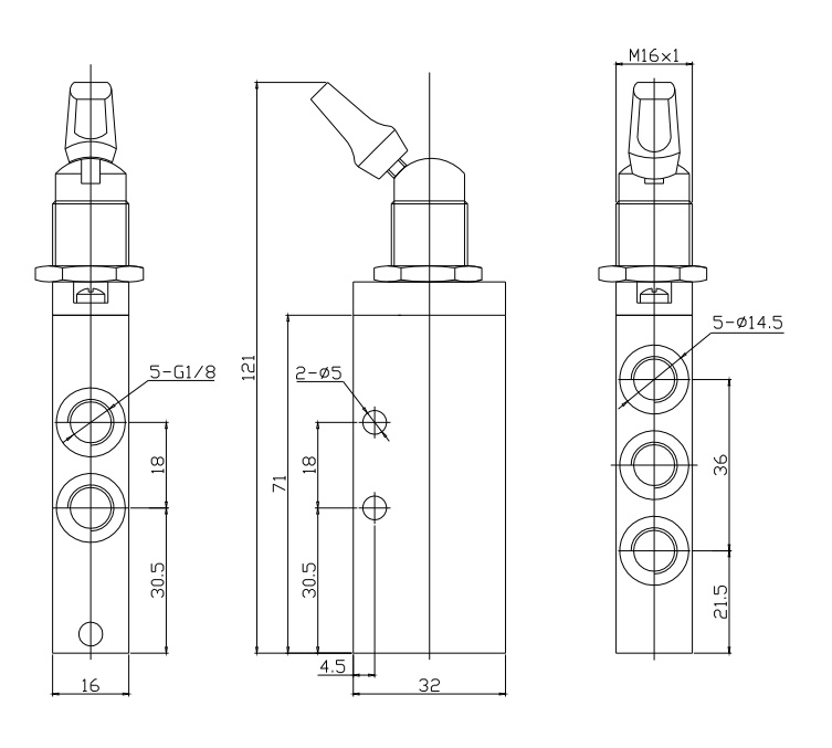 5/2 Toggle Valve | Manual Valves Melbourne | PCI